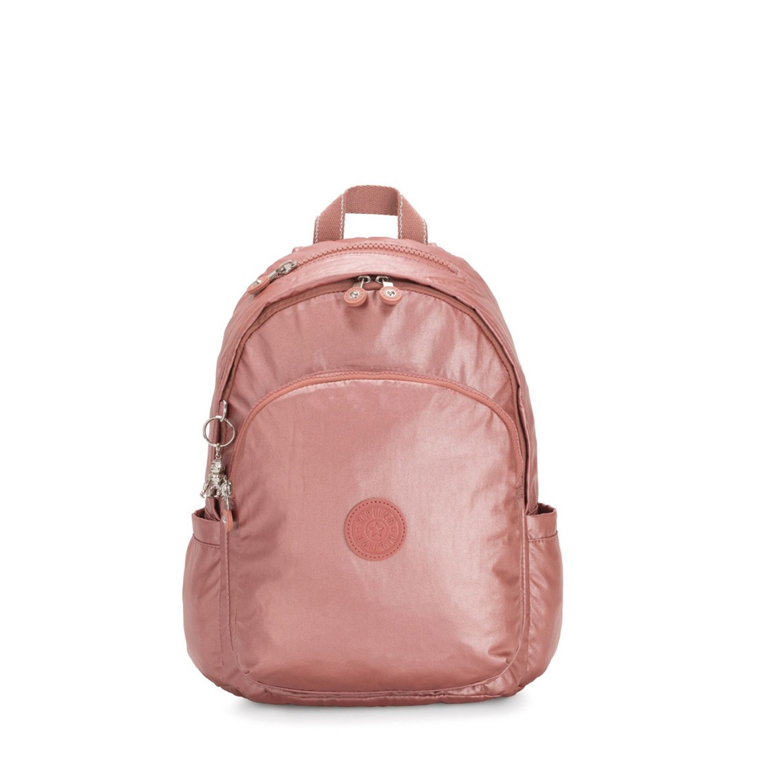 Kipling Delia Medium Backpack with Front Pocket and Top Handle Metallic ...