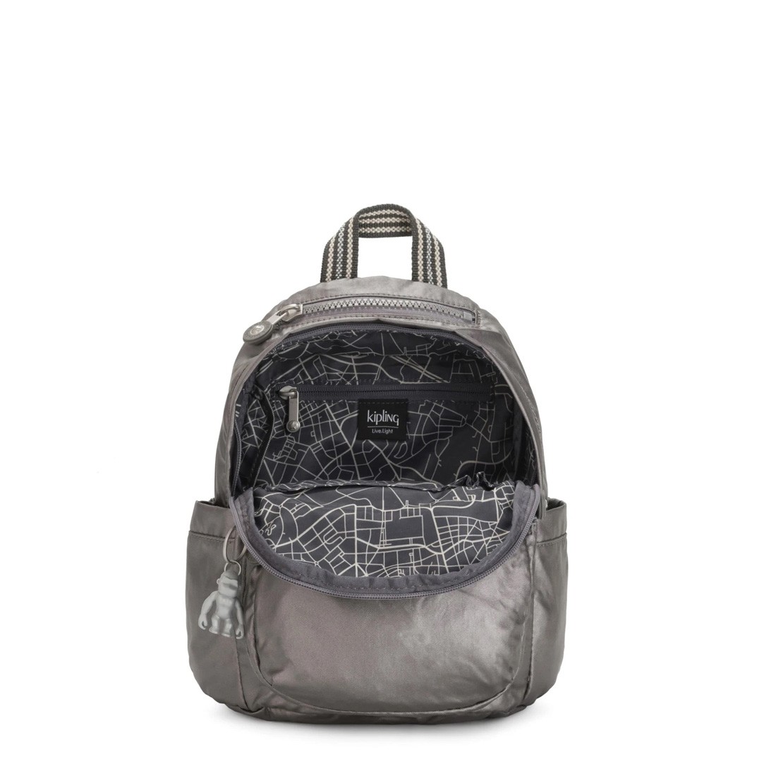 Kipling Delia Mini Backpack Carbon Metallic – TheOutfit.me