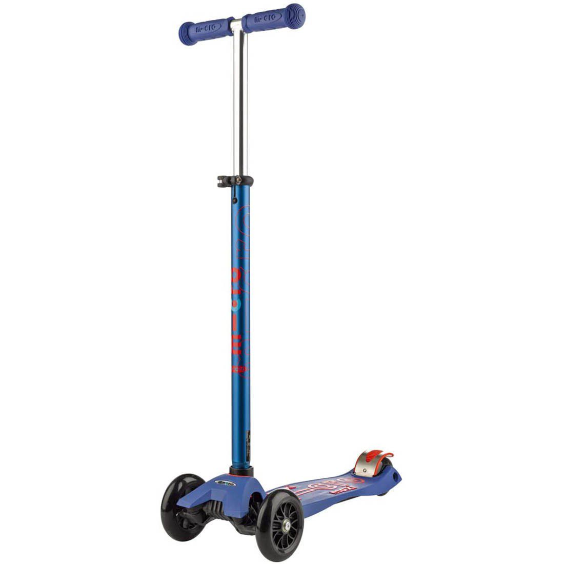 Micro Scooter Deluxe Maxi 3 Wheel Kick Blue T Bar Handle | TheOutfit.me