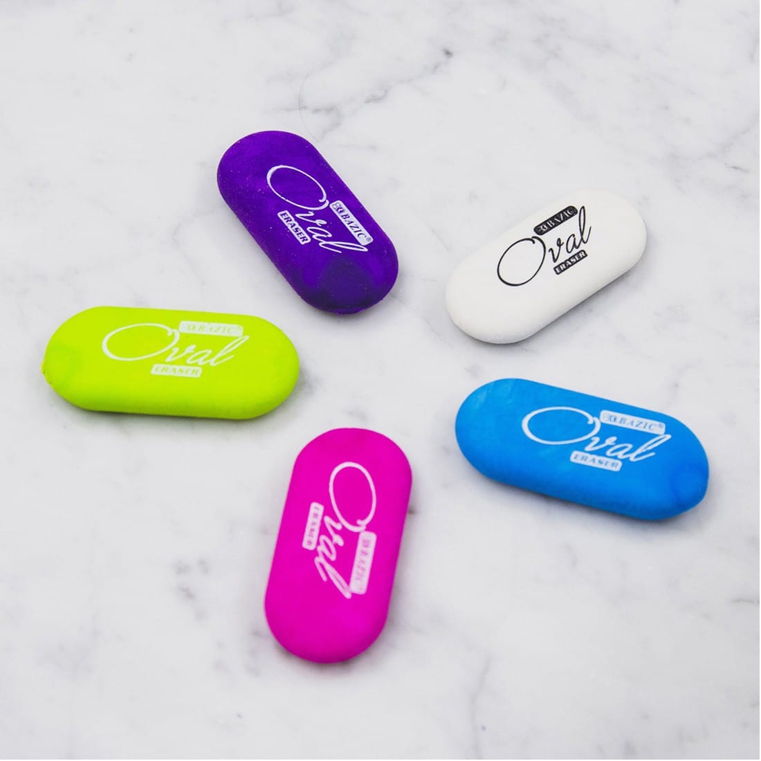 BAZIC White Oval Eraser Set of 4 – TheOutfit.me