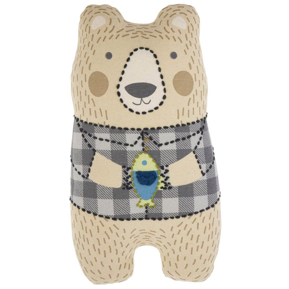 Stephen Joseph Embroidered Pillows Bear – TheOutfit.me