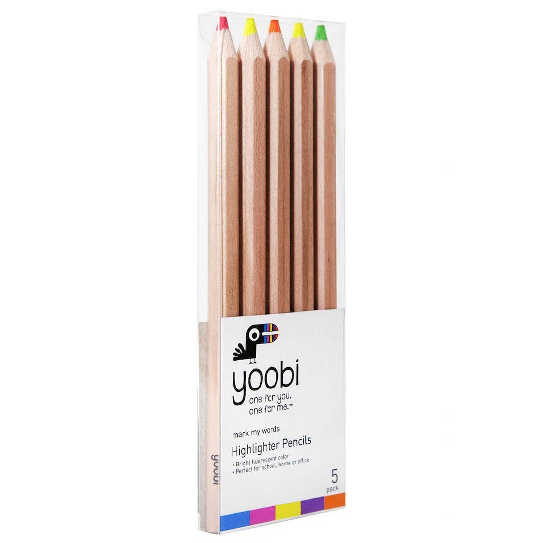 Yoobi Jumbo Highlighter Pencils 5 Pack-Multicolor – TheOutfit.me