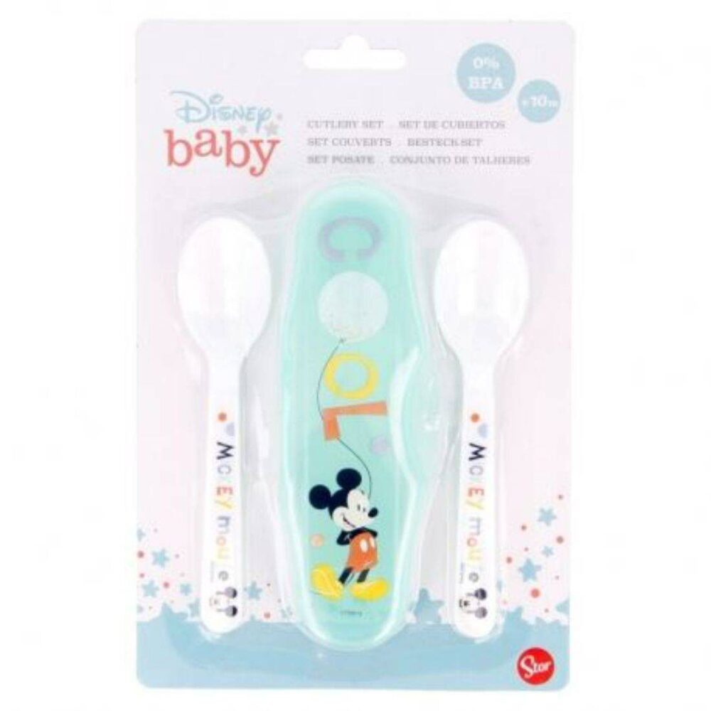 Stor Toddler 2 Pcs Pp Spoons Travel Set - Cool Like Mickey | TheOutfit.me