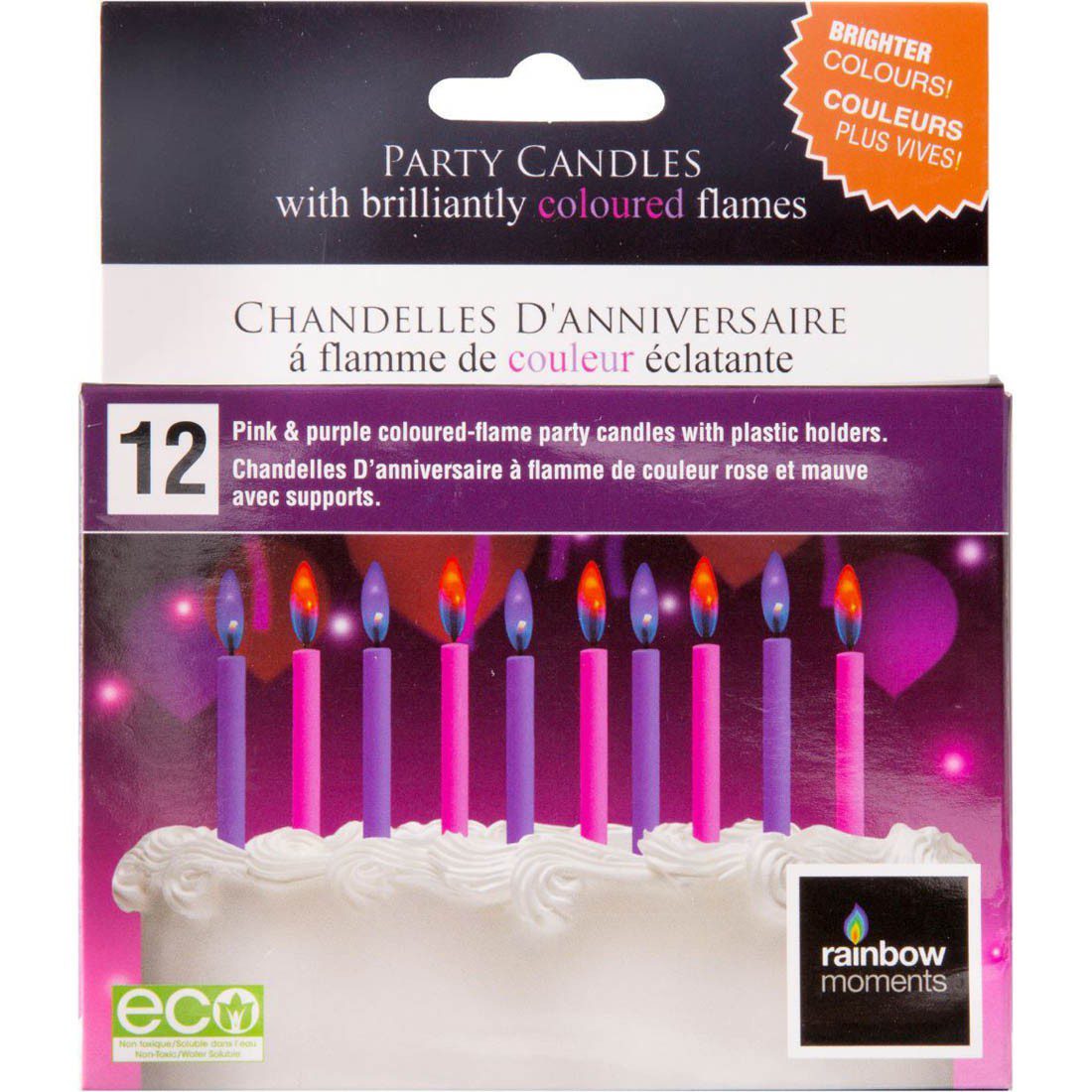Rainbow Moments Flame Party Candles For Girls 12 pack | TheOutfit.me